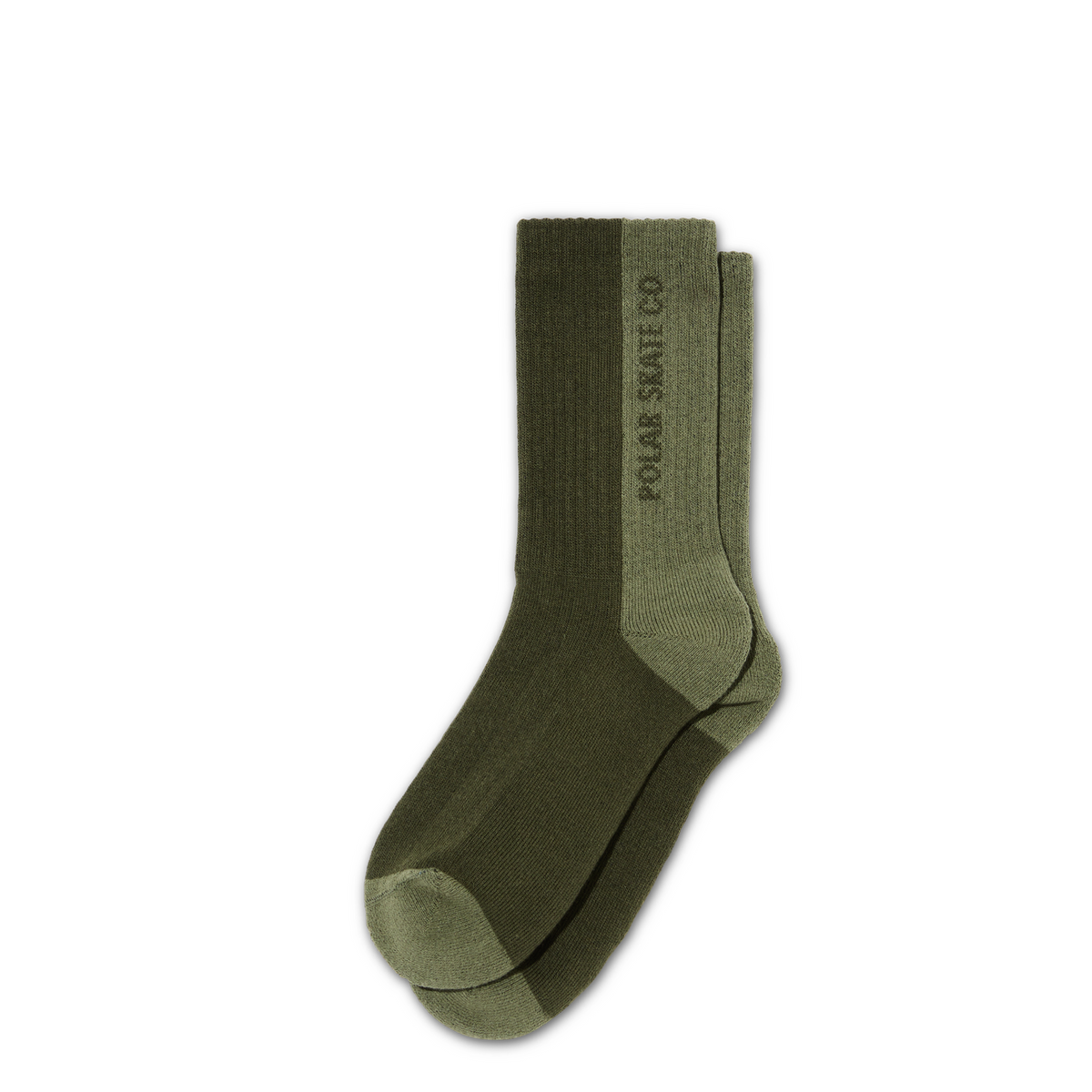 Polar Rib Socks 50/50 Uniform Green – curbskateshop
