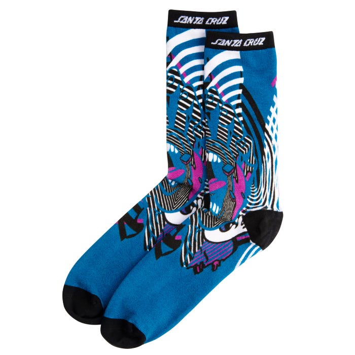 Santa Cruz Strange Hand Sock Multi Colour EU40-EU46 – curbskateshop
